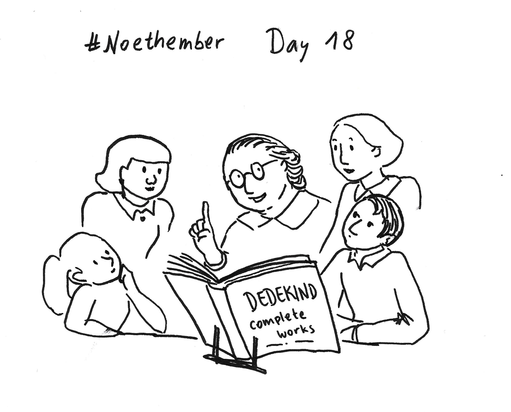 #Noethember, drawings about Emmy Noether – Constanza Rojas-Molina